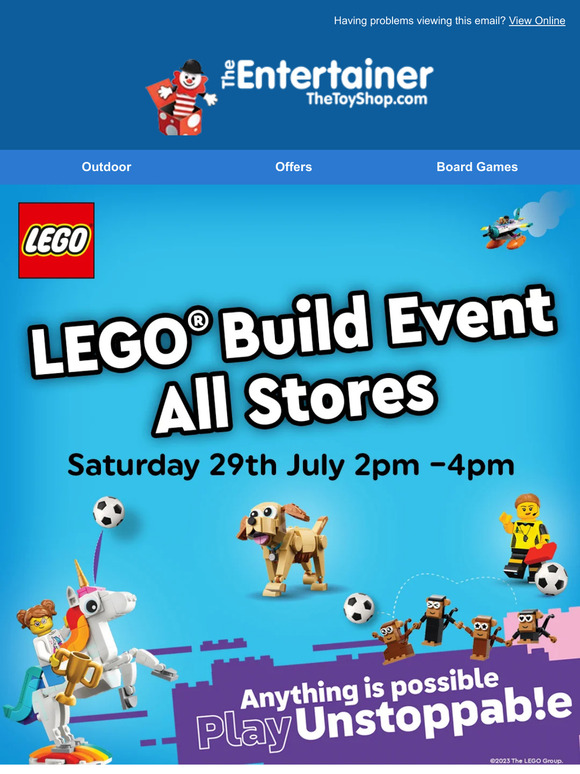 The Entertainer: Join Our LEGO Build Event in ALL STORES! 🤩 | Milled