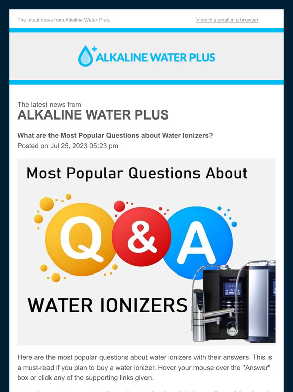 Alkaline Water Plus: What are the Most Popular Questions about Water ...