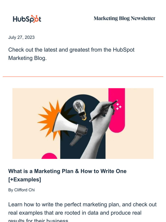 HubSpot: What is a Marketing Plan & How to Write One [+Examples] | Milled