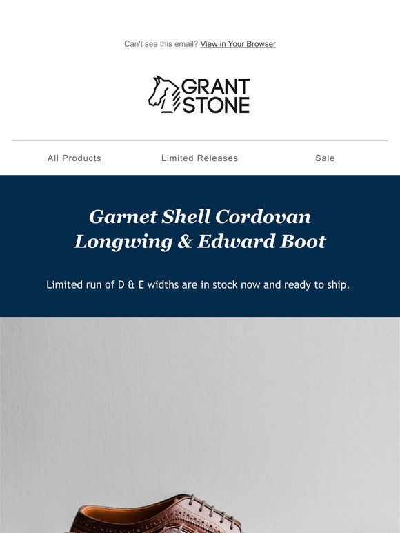 Grant Stone: Garnet Shell Cordovan Longwing | Milled
