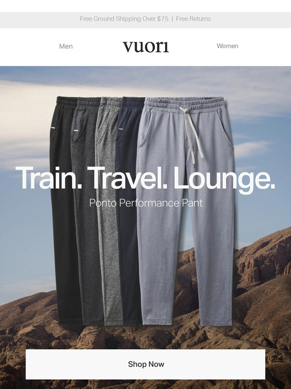 Vuori: Our softest performance sweatpants | Milled