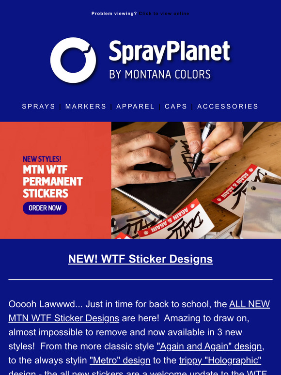 Spray Planet: The Sticky icky icky... WTF Stickers are BACK with NEW ...