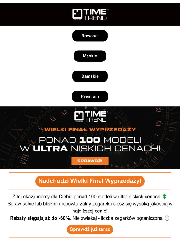 TimeTrend PL: 🏁 Wielki Finał Wyprzedaży 🏁 Ultra niskie ceny w ponad 100 modelach | Milled