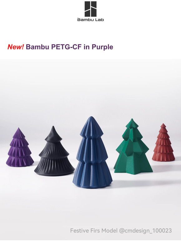 Bambu Lab: New Bambu Filament: Colored PETG-CF and ASA | Milled