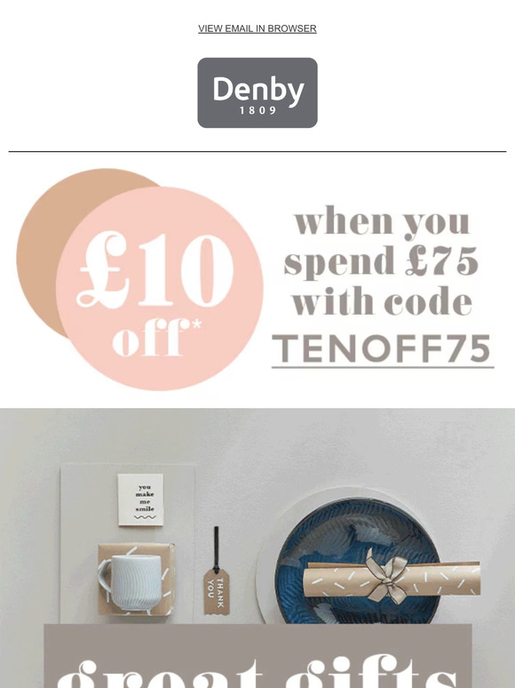 Denby: Great Gifts in the Making | £10 off your next order | Milled