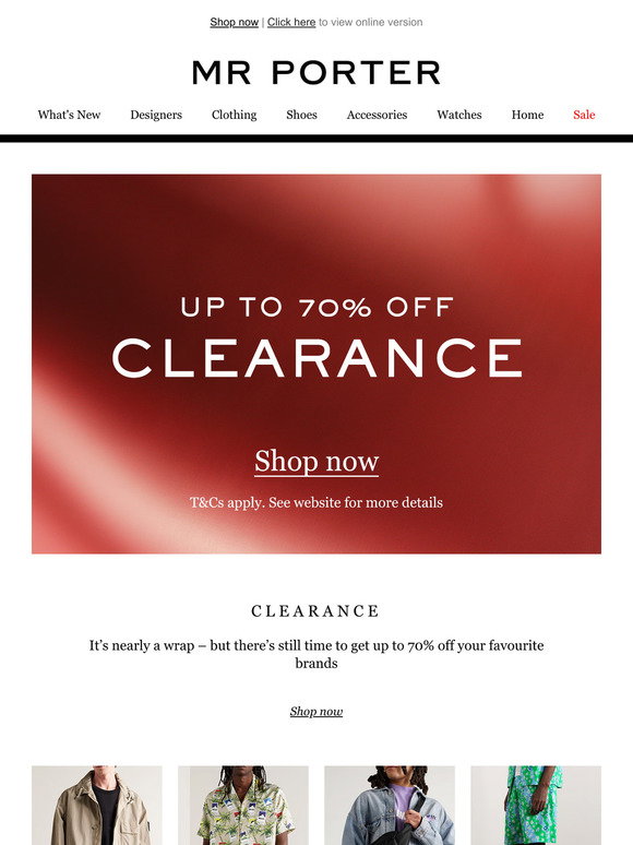 Mr Porter Email Newsletters: Shop Sales, Discounts, and Coupon Codes