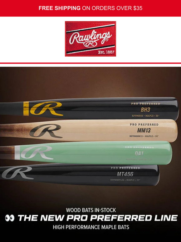 Rawlings: Get Your NEW Pro Preferred Wood Bat | Milled