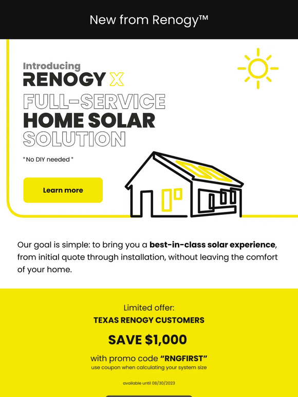 Renogy: Introducing Renogy X: Your Full-Service Home Solar Solution ...