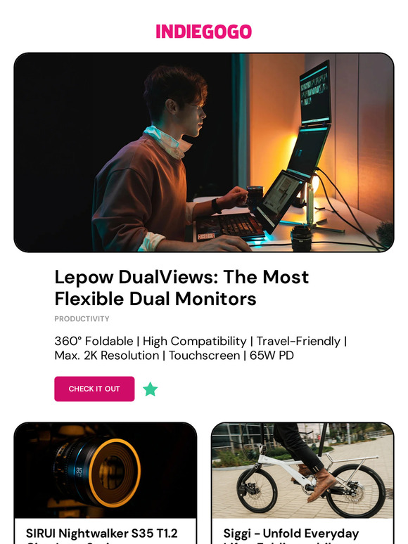 Indiegogo: These dual monitors have a touchscreen option and up to a 2K ...