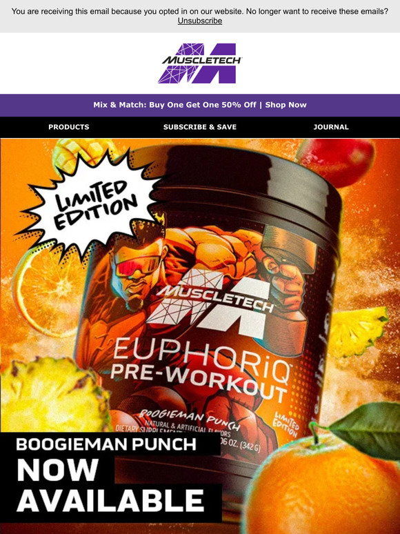 MuscleTech: Just Dropped: New Boogieman Punch EuphoriQ | Milled