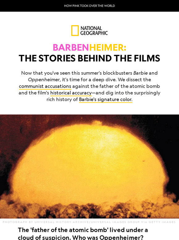 National Geographic: BARBENHEIMER: How pink took over the world, the ...