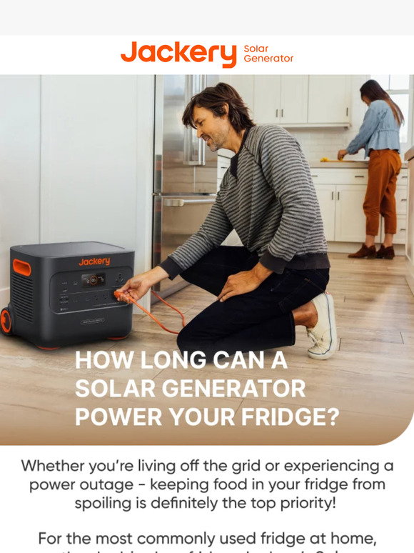 Jackery: Jackery Solar Generator vs Your Refrigerator | Milled
