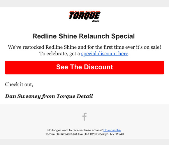 Torque Detail: there, I just discounted Redline Shine for the first ...