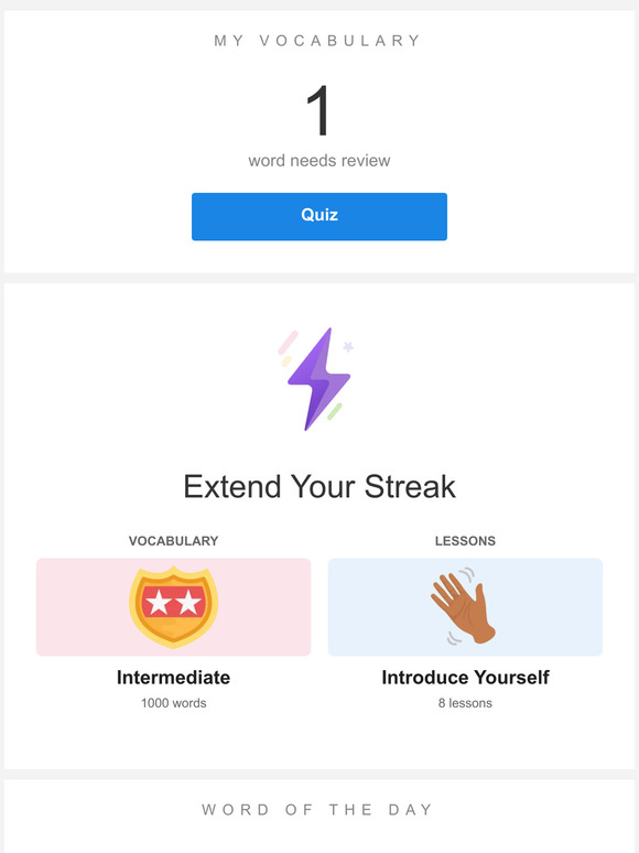 Encontrada: SpanishDictionary.com Daily Lesson — Review Your Words and ...
