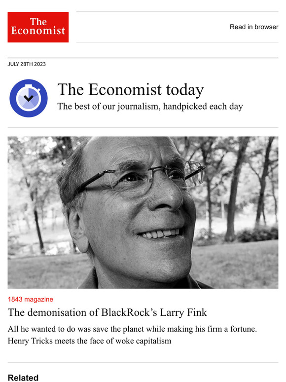 The Economist: Meet the face of “woke capitalism” | Milled