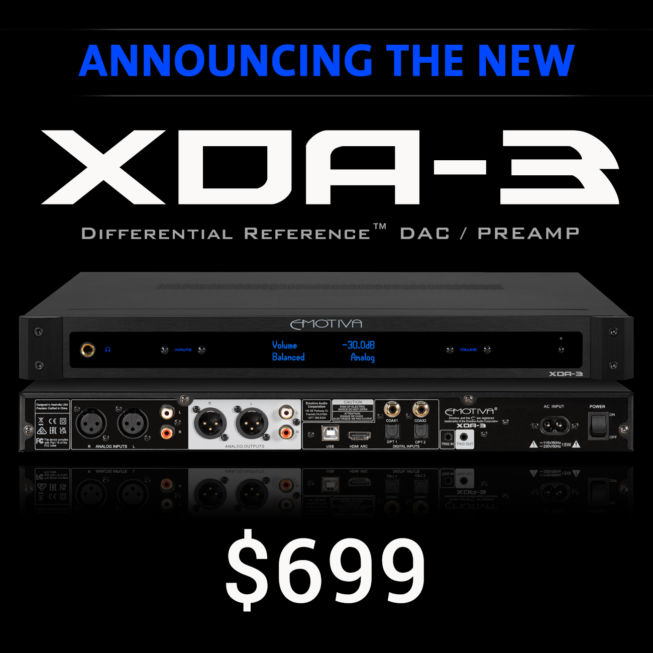 Emotiva: The NEW XDA-3 Differential Reference™ DAC is HERE! | Milled
