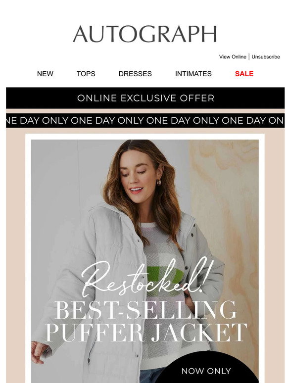 Autograph Fashion: SAVE $111 on #1 Selling Puffer Jacket | NOW $29 ...