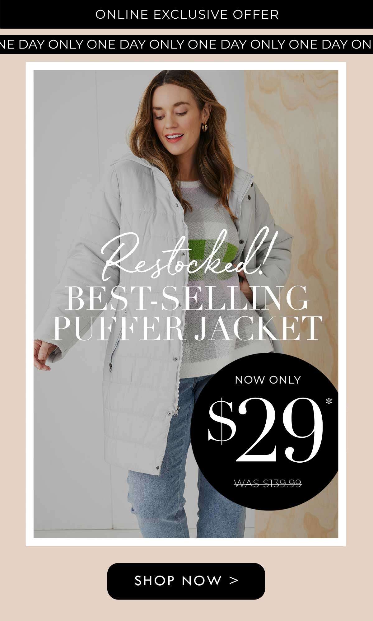Autograph Fashion: SAVE $111 on #1 Selling Puffer Jacket | NOW $29 ...
