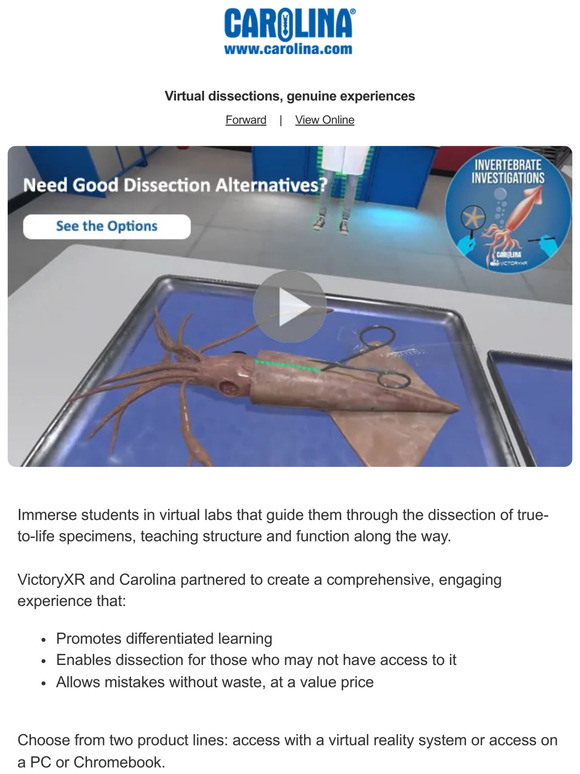 Carolina: Immersive digital dissection from VictoryXR and Carolina | Milled