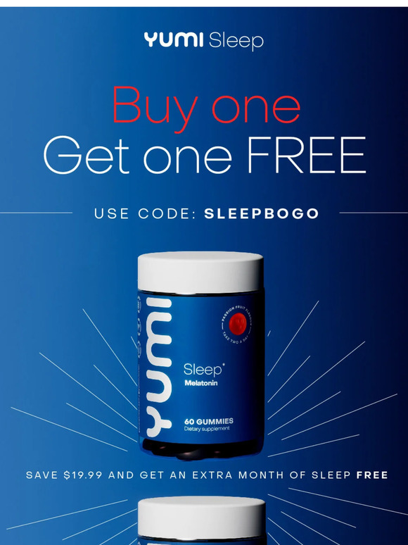 Yumi: Biggest ever Sleep offer... Buy 1, Get 1 FREE! | Milled