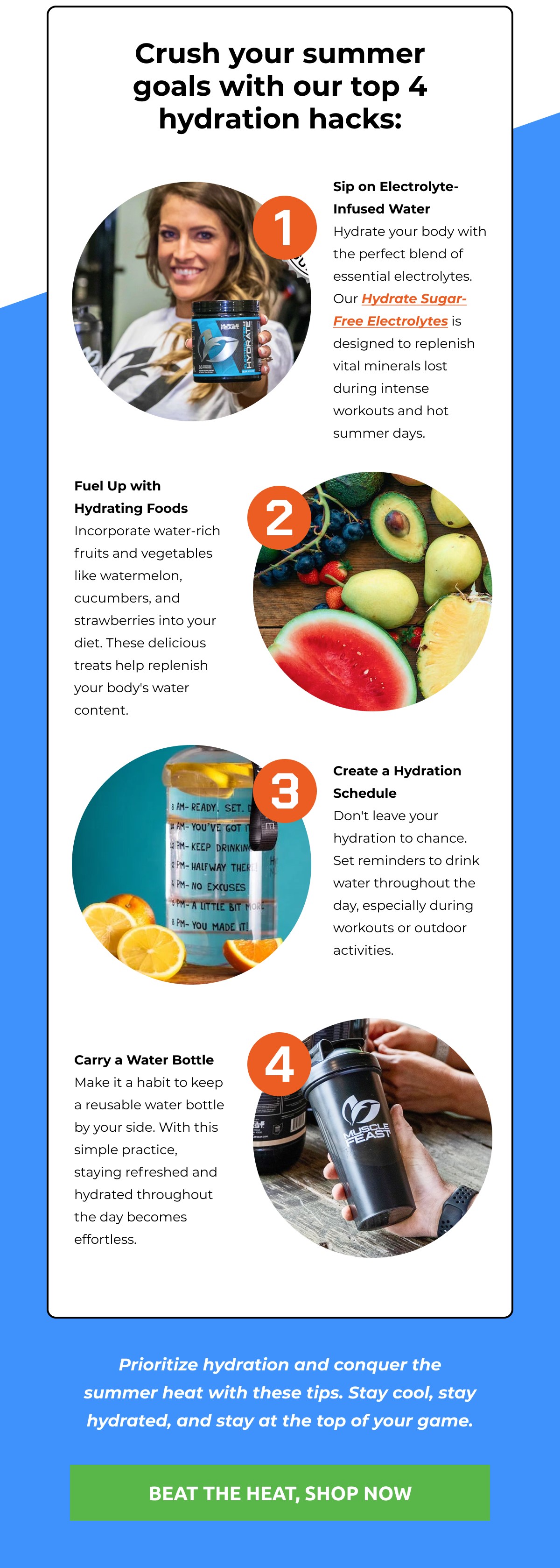 Muscle Feast: Top 4 Hacks to Stay Hydrated 💦 | Milled