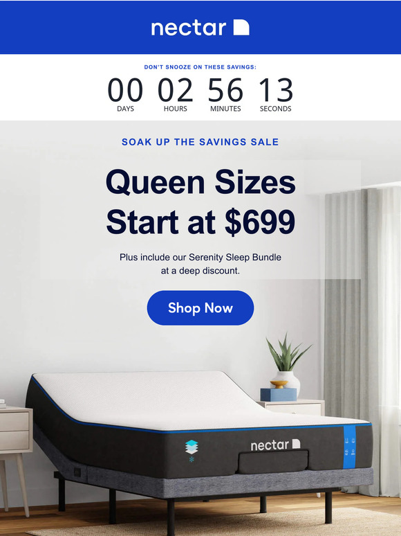 Nectar Sleep: Queen sizes start at $699 🛏️💤 | Milled