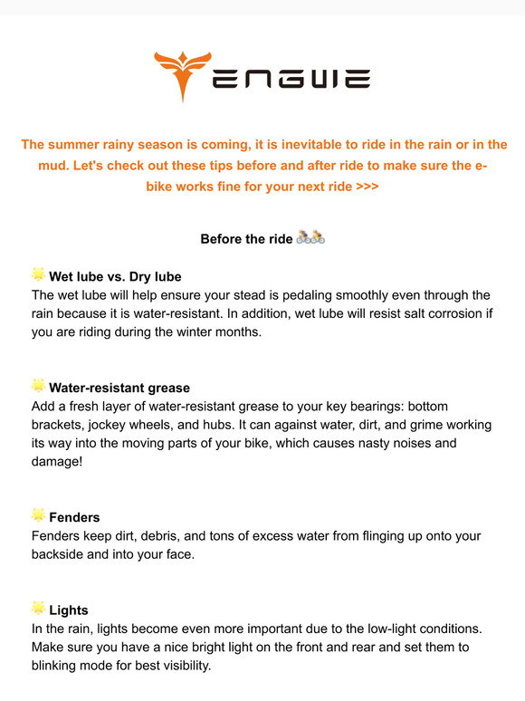 Engwe: Tips For Safety Preparations For Wet Rides🌧️🌨️ | Milled