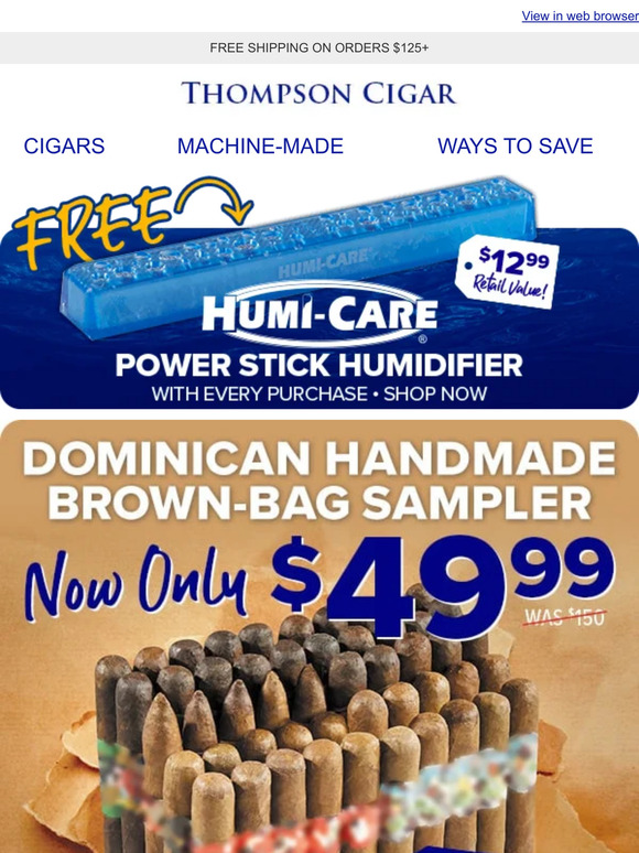 Thompson Cigar: 50 Dominican Handmades Just $49.99 | Milled