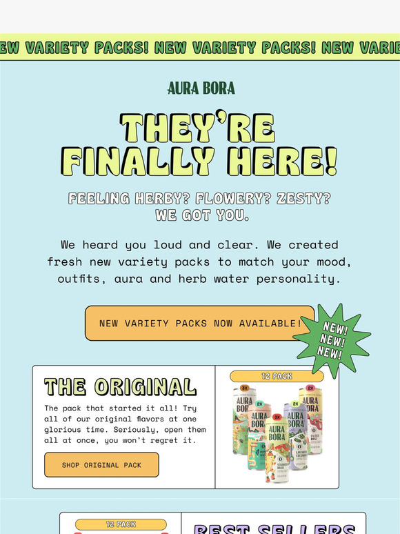 Aura Bora: new variety packs are HERE! | Milled