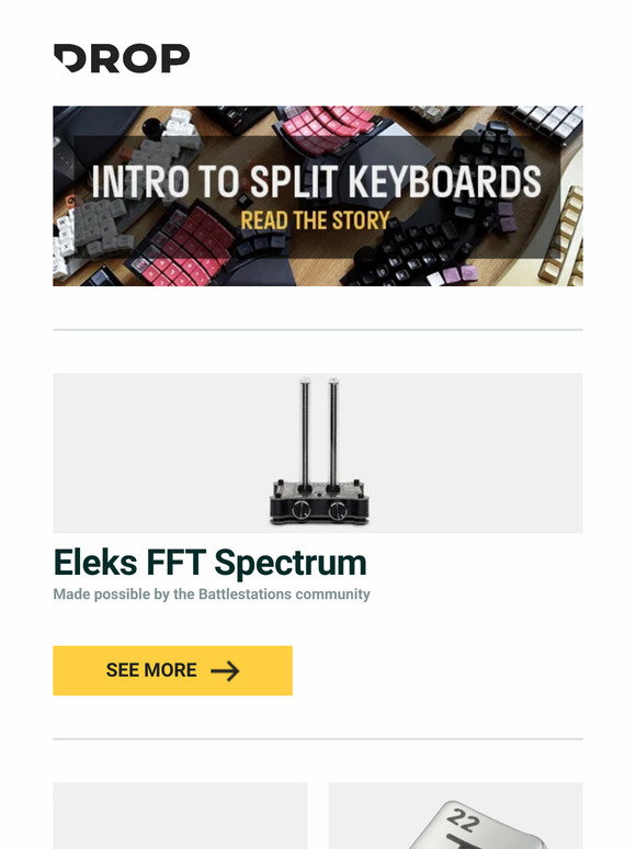 Drop: Eleks FFT Spectrum, ePBT Warrior MK III PBT Keycap Set, Awekeys ...