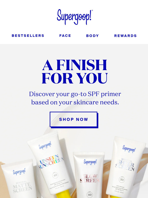 Supergoop: Bestselling SPF primers made just for you | Milled