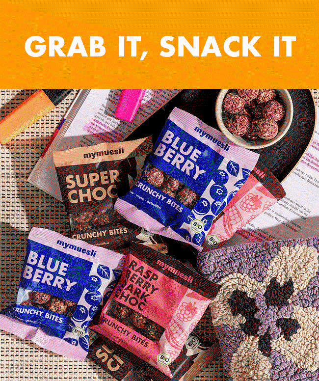 Mymuesli: Grab it, snack it: die neuen Crunchy Bites 🤤 | Milled