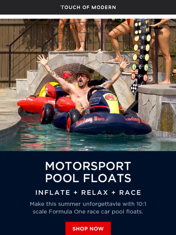 Touch of Modern: Going Fast! Formula One Race Car Pool Floats 🏎️ | Milled