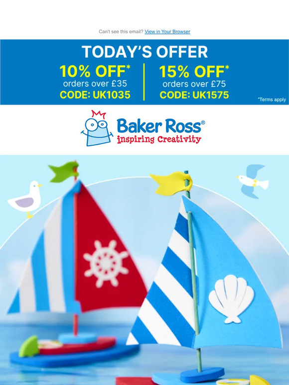 Baker Ross: Introducing 8 Seaside Craft Kits For The Summer 🏖️ | Milled