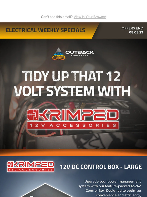 Outback Equipment: Tidy Up that 12 volt system with Krimped! 🔌 | Milled