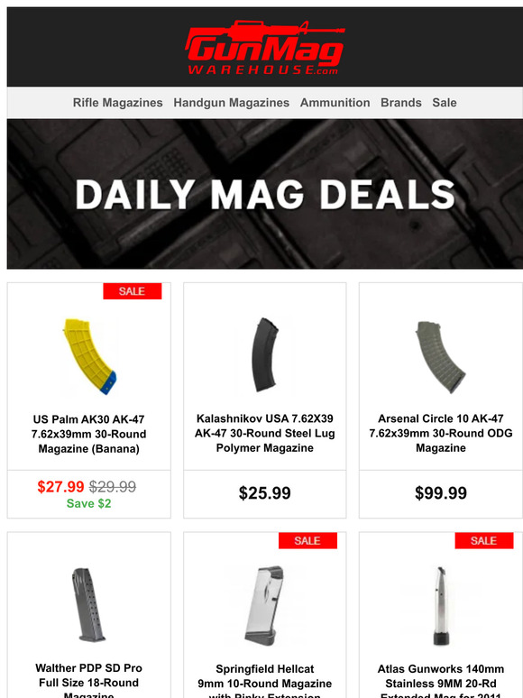 GunMag Warehouse: These Mag Deals Are Bananas! | US Palm AK30 AK-47 30 ...