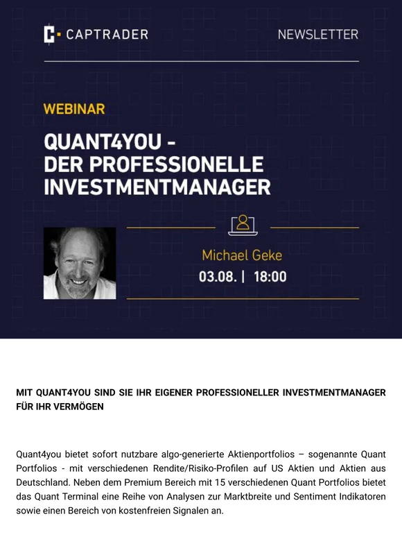 CapTrader: Webinar: Quant4you mit Michael Geke | Milled
