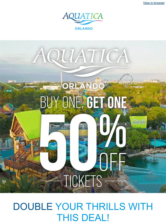 SeaWorld: 🎟️ Limited-Time Offer: Buy One Ticket, Get One 50% Off Select ...