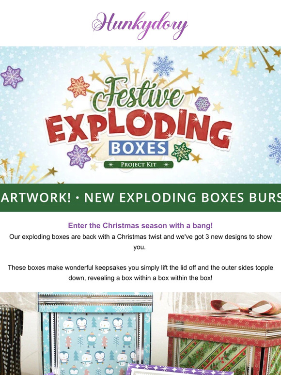 Hunkydory Crafts: Our Exploding Boxes are back with a bang! | Milled