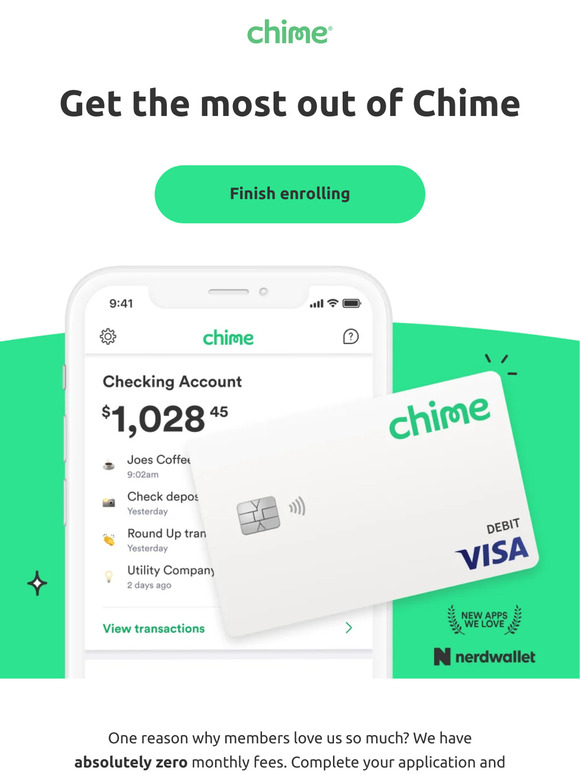 Chime: An account and debit card made for the 21st century. | Milled