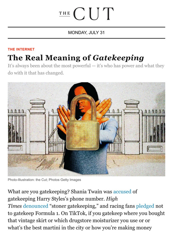 The Cut: The Real Meaning of Gatekeeping | Milled