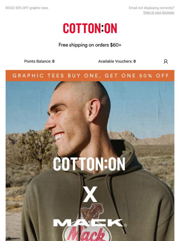 Cotton On: Gear up: COTTON ON X MACK is here💥 | Milled