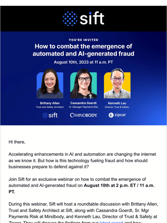 Sift Science: Register today: How to combat the emergence of automated ...