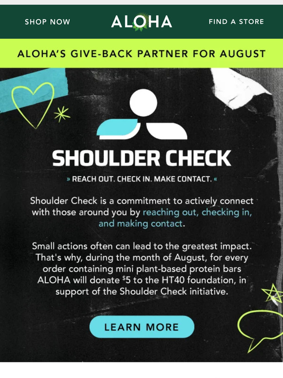 ALOHA: Introducing Shoulder Check | Milled