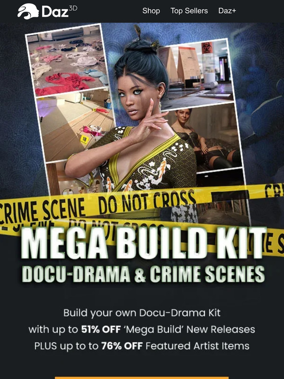DAZ 3D: Mega Build Kit: Docu-Drama and Crime Scenes | Milled