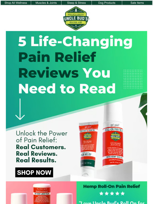Uncle Bud's Hemp & CBD: Your Guide to Powerful Pain Relief | Milled