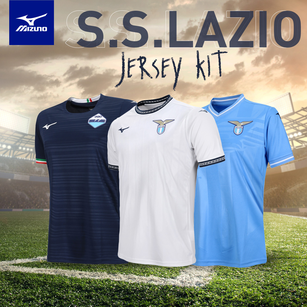 Mizuno: Introducing the New S.S. Lazio Jersey Kit - Three Striking ...
