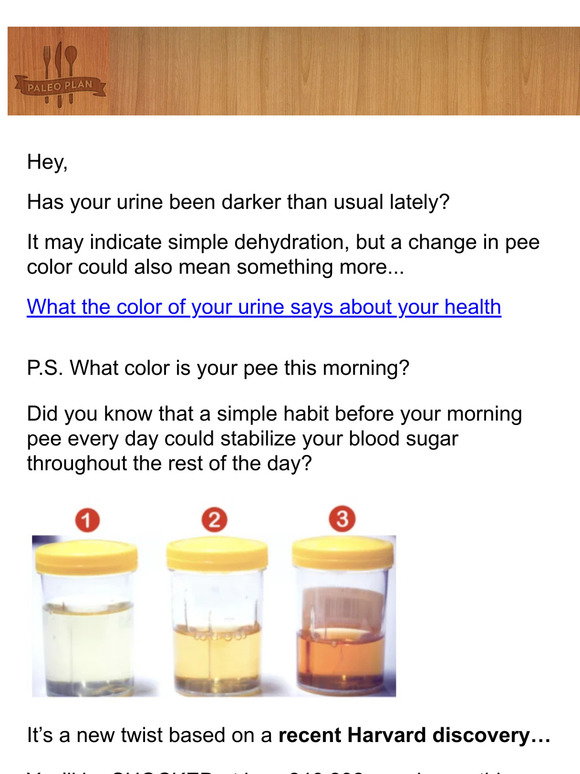 Paleoplan The Color Of Your Morning Pee Milled