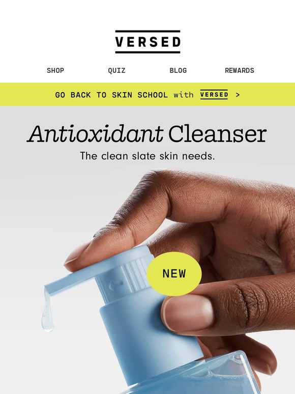 Versed: Introducing our NEW Antioxidant Cleanser | Milled