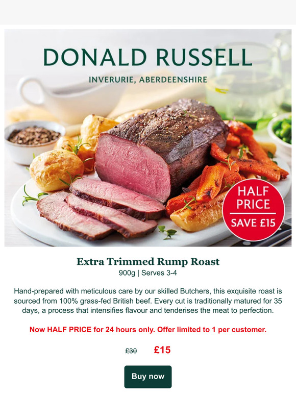 Donald Russell: Rump Roast now HALF PRICE 💥 | Milled